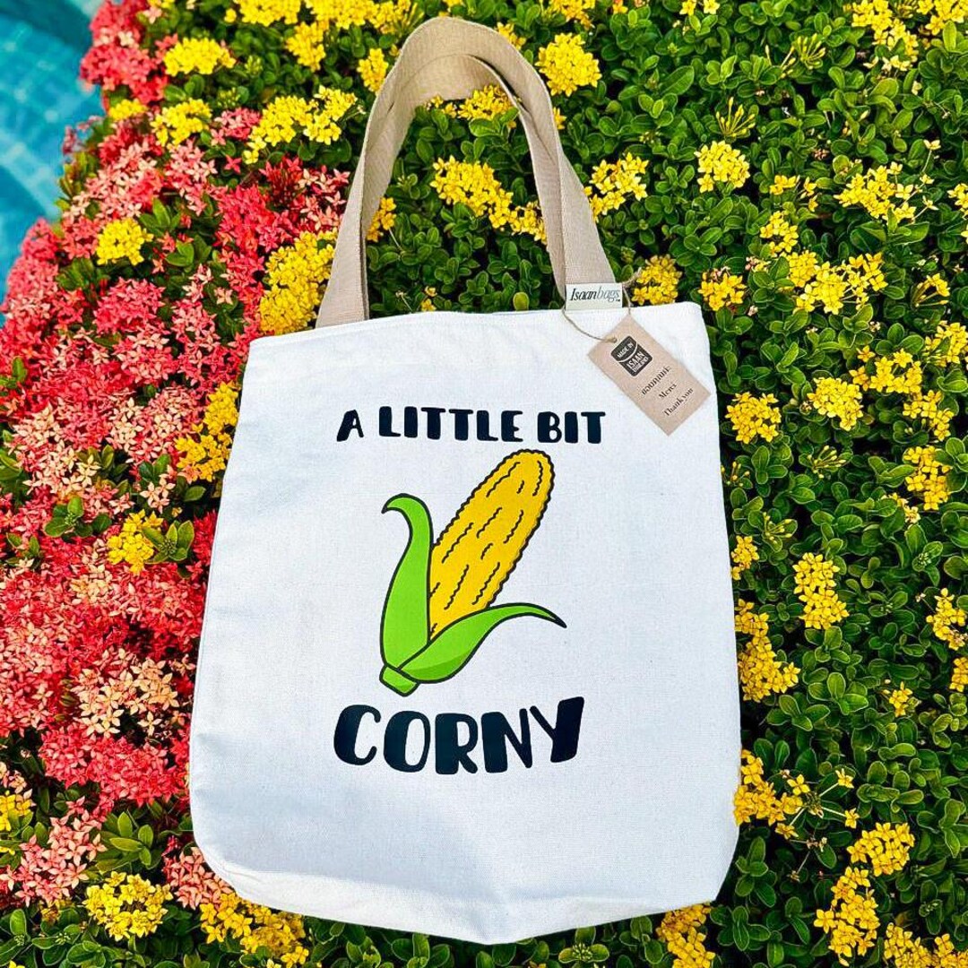 Corny Corn Organic Cotton Tote Bag: Funny Foodie Gift - Etsy