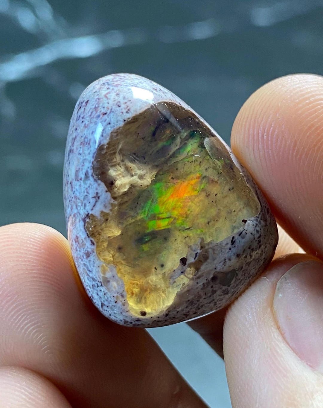 Mexican Contraluz Opal – Natural Matrix Fire Opal Gemstone - Etsy