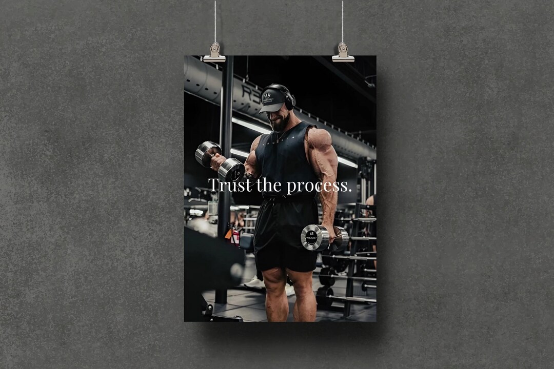 Chris Bumstead Motivational Poster, Mr. Olympia, Trust the Process ...