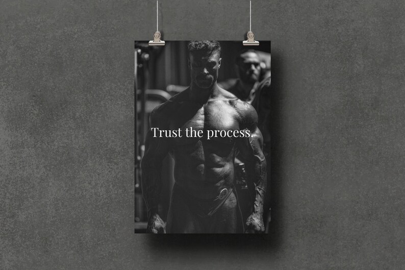 Chris Bumstead Motivational Poster, Mr. Olympia, Trust the Process ...
