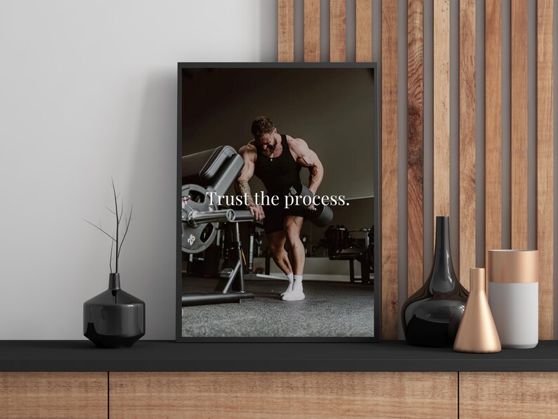 Chris Bumstead Motivational Poster, Mr. Olympia, Trust the Process ...