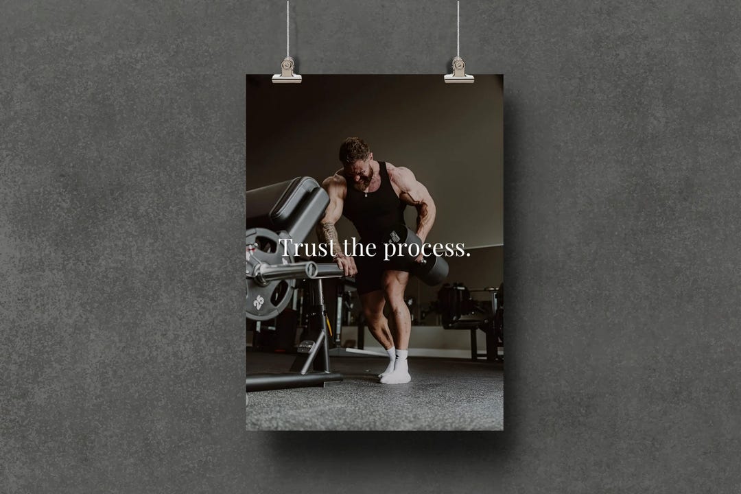 Chris Bumstead Motivational Poster, Mr. Olympia, Trust the Process ...