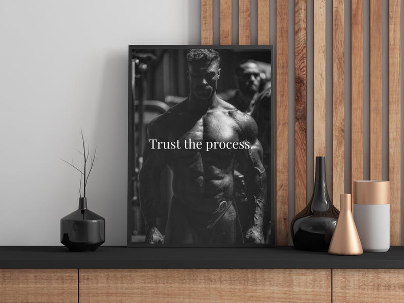 Chris Bumstead Motivational Poster, Mr. Olympia, Trust the Process ...