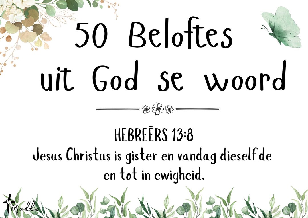 50 Beloftes Uit God Se Woord - Etsy