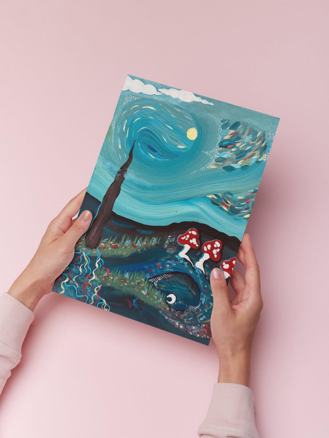 Surrealism Canvas Art Fantasy Forest Eclectic Home Decor Psychedelic ...
