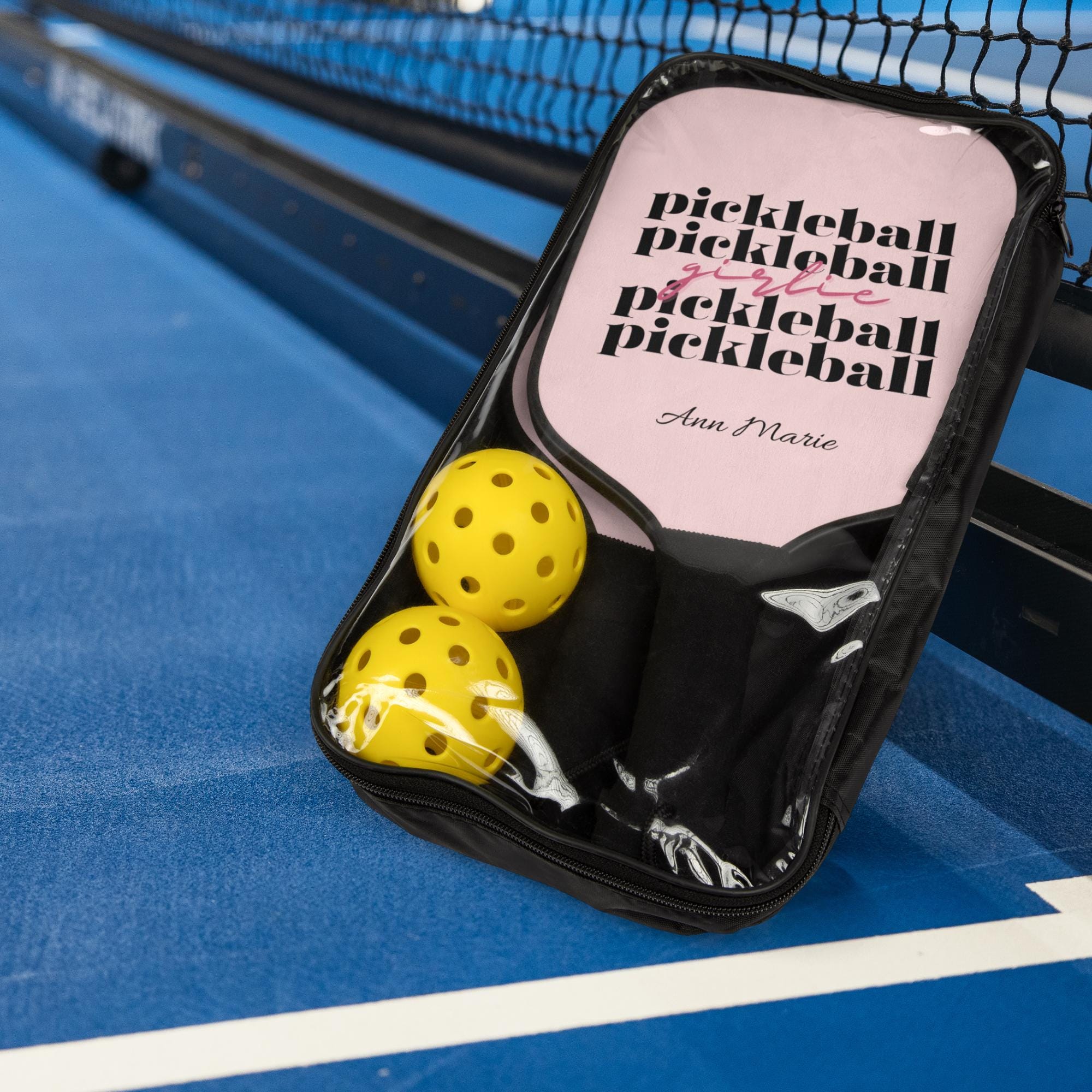 Personalized Pickleball Paddle Set: Custom Wood Paddles & Carry Bag - Etsy