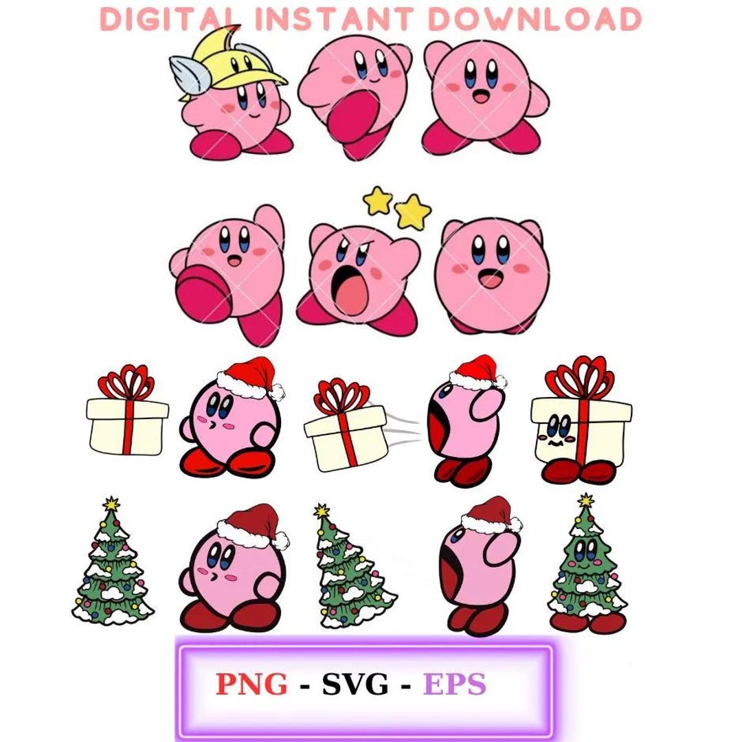 Kirby Bundle Svg, Kirby Little Star Svg, Kirby Face Svg, Games Svg ...