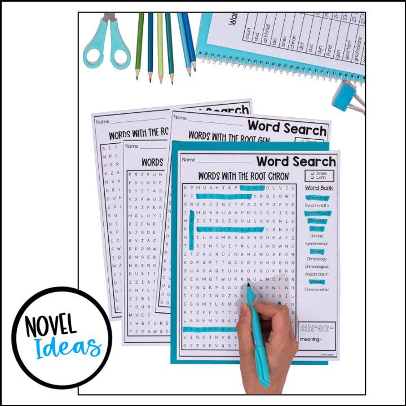 Greek & Latin Roots Stems Morphology Reading ELA Vocabulary 32 Word ...