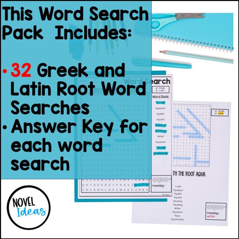 Greek & Latin Roots Stems Morphology Reading ELA Vocabulary 32 Word ...