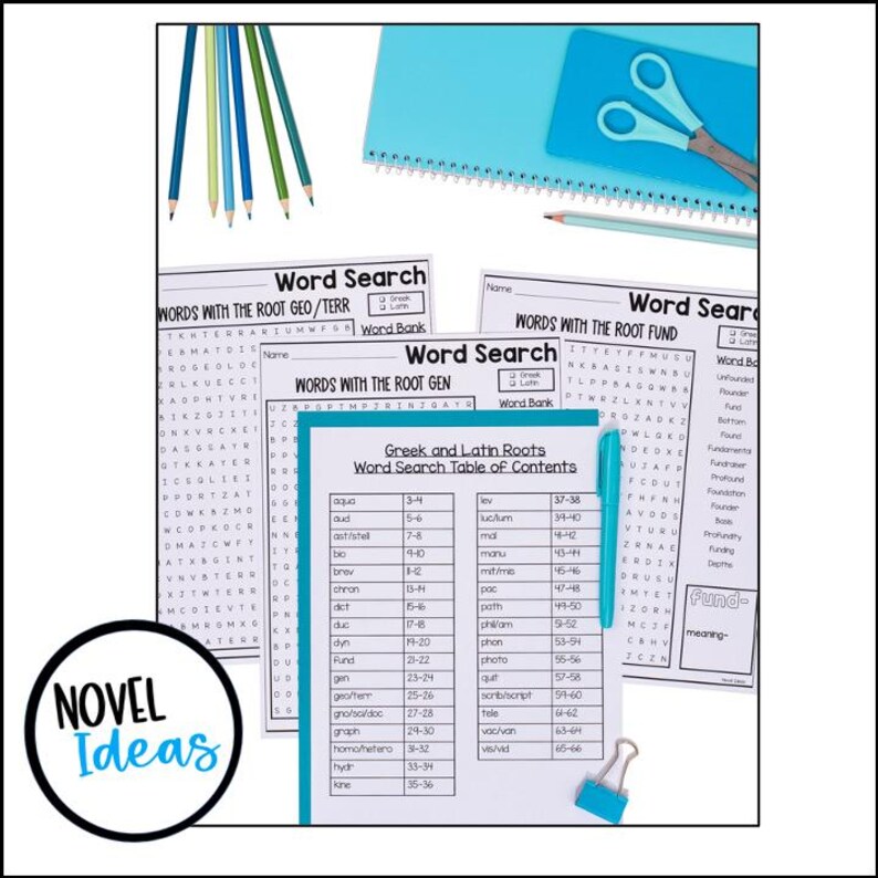 Greek & Latin Roots Stems Morphology Reading ELA Vocabulary 32 Word ...