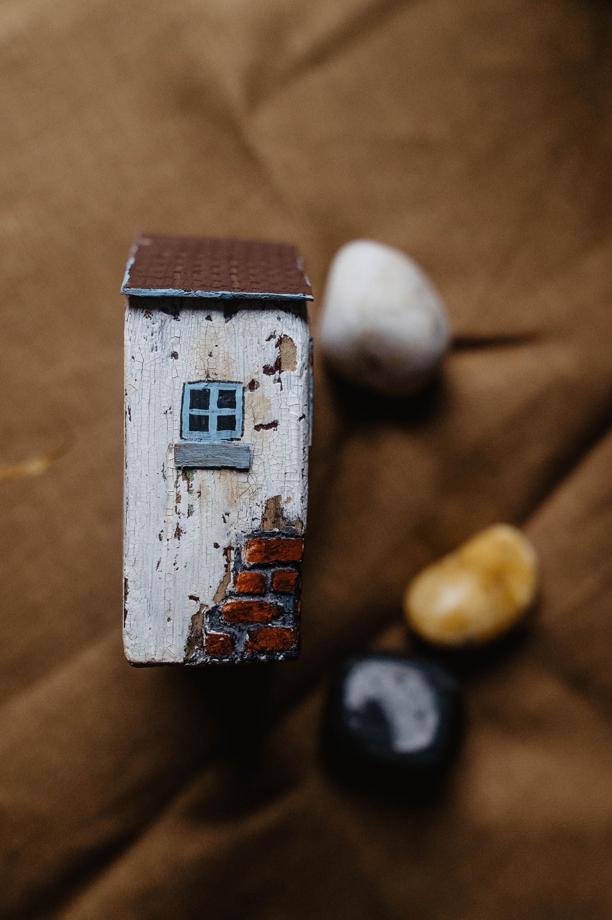 Rustic Miniature Wooden House: Vintage Village Decor - Etsy