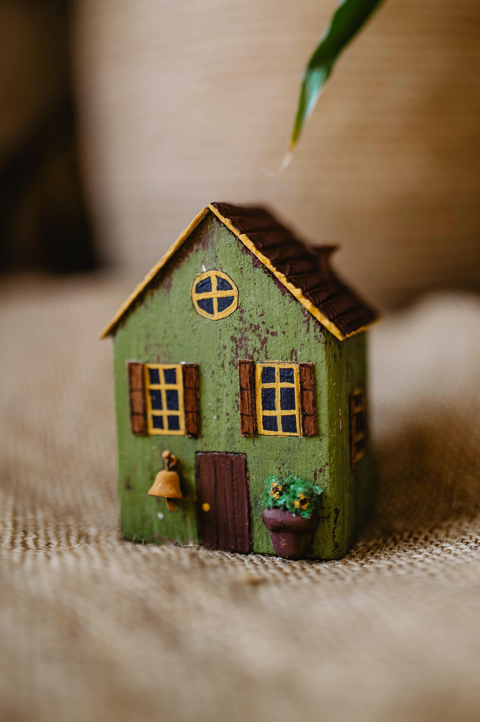 Rustic House Decor, Mini Wooden House, Biophilic Art, Tiny Wooden House ...