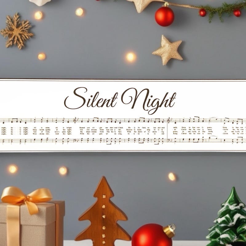 Silent Night Sign - Etsy