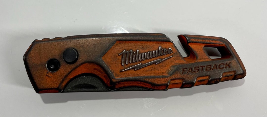 Milwaukee Fastback Cerakote Custom Patina Battleworn Utility Knife - Etsy