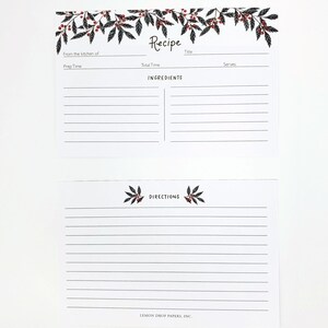 Berries Hand Illustrated Recipe Cards | Set of 10 | 4x6 Flat Cards - Etsy