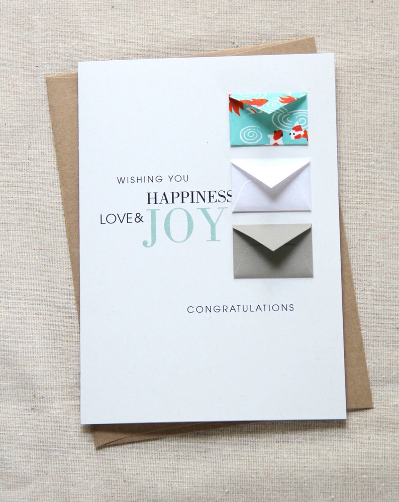 Congratulations. Wedding Tiny Envelopes Card - Etsy
