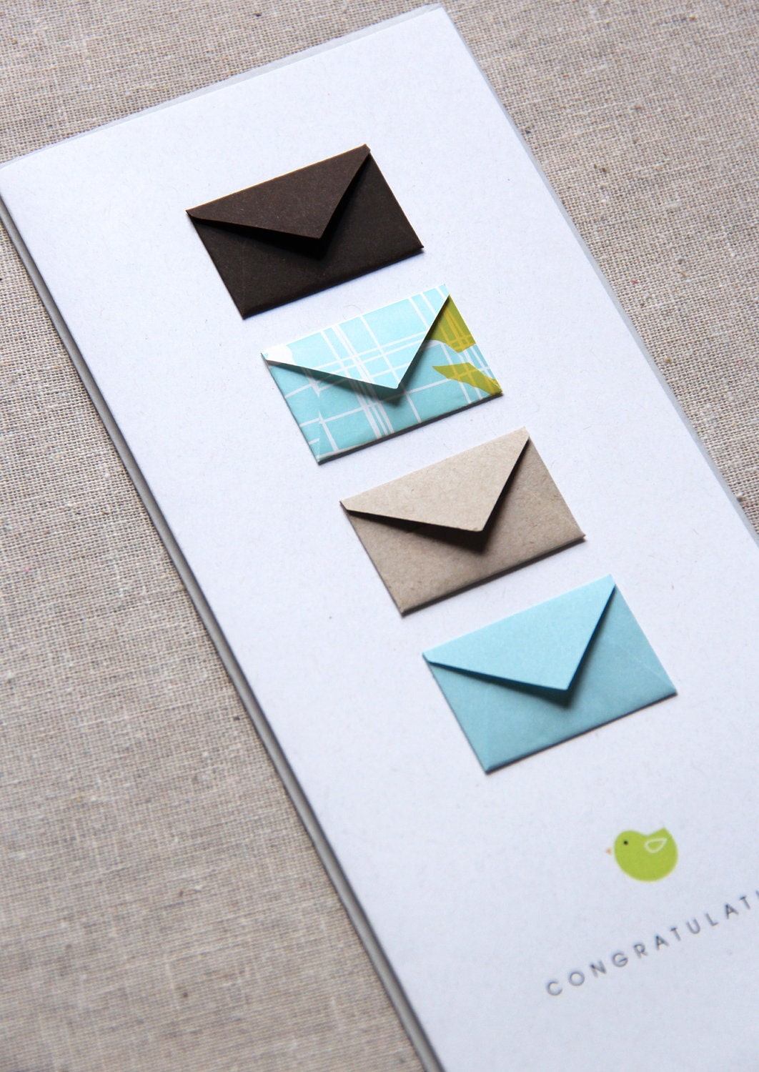 Congratulations Baby Boy Tiny Envelopes Card | Etsy