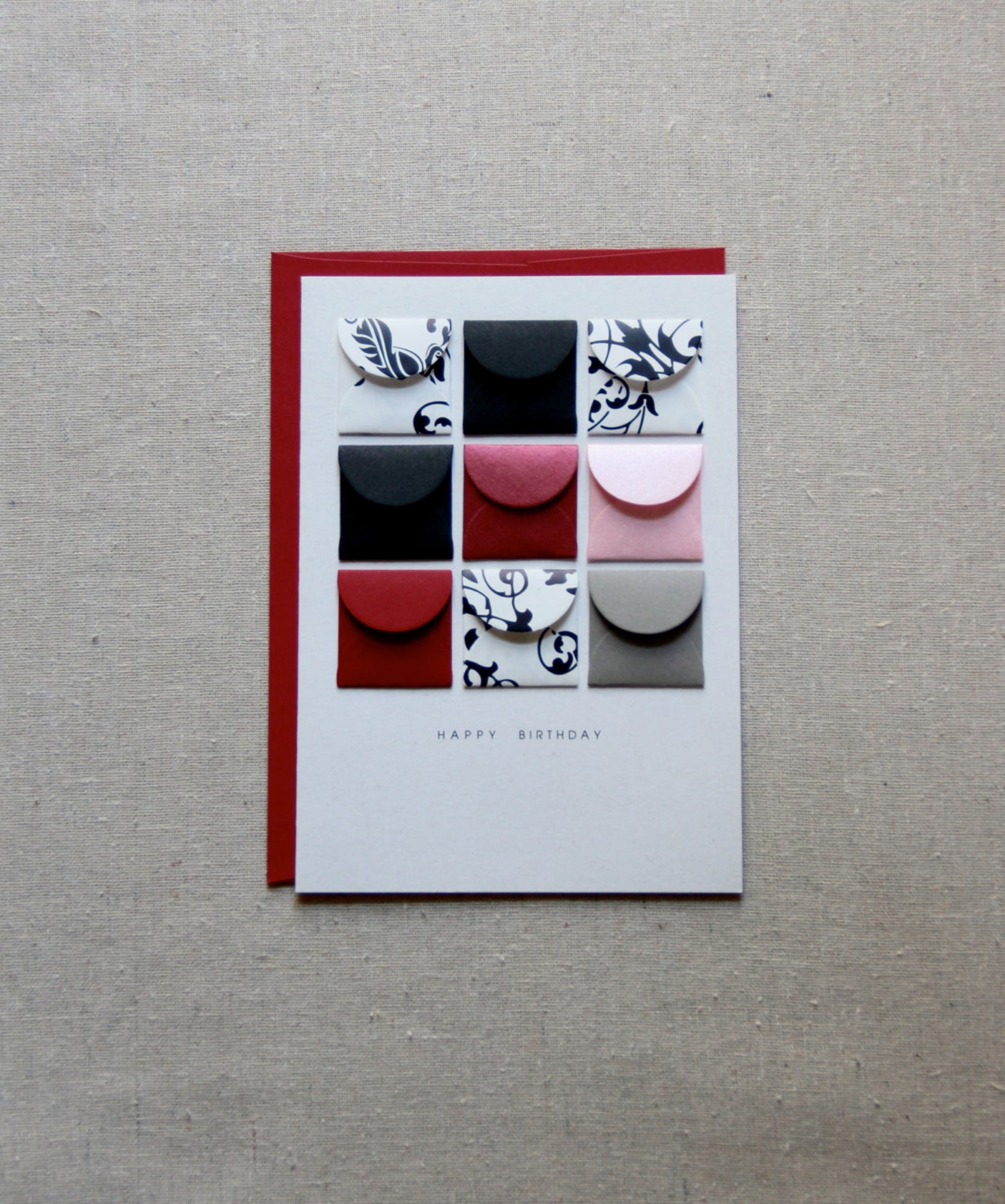 Happy Birthday Ruby Tiny Envelopes Card - Etsy