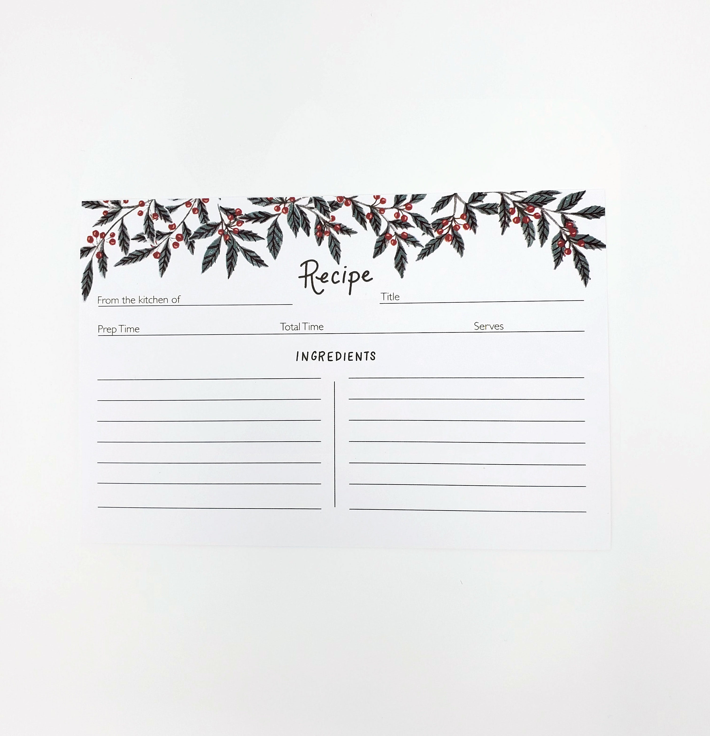 Berries Hand Illustrated Recipe Cards Set of 10 4x6 flat | Etsy