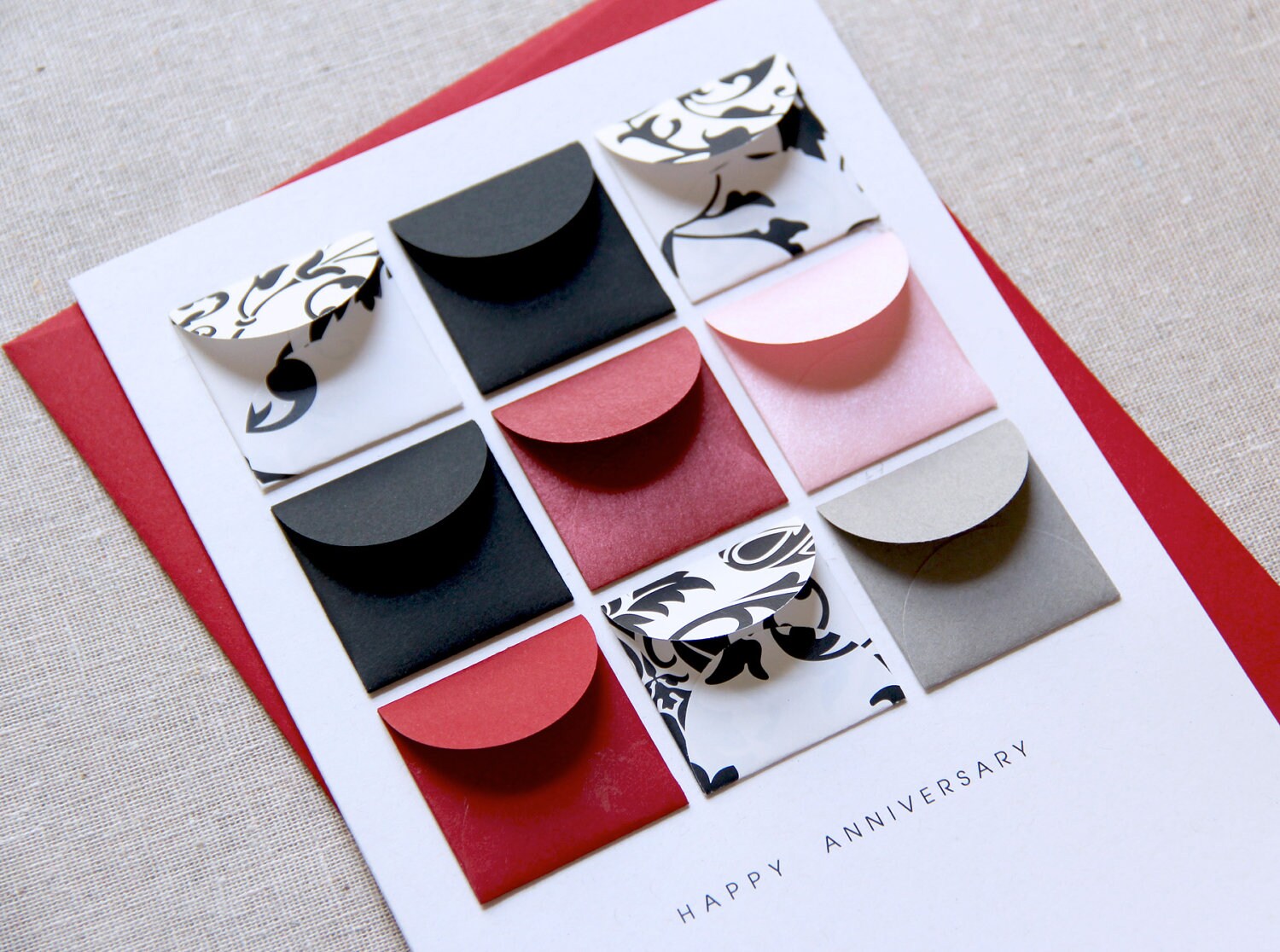 Happy Birthday Ruby Tiny Envelopes Card - Etsy