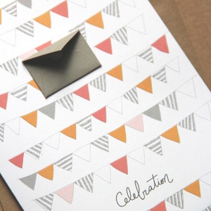 Celebration Party Banners Tiny Envelopes Card - Etsy