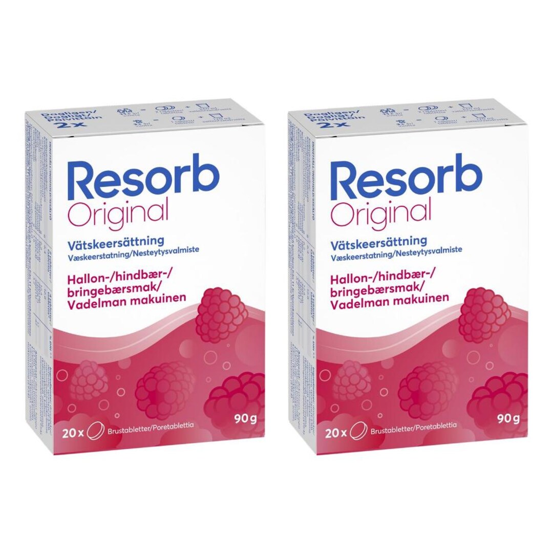 Resorb Original Raspberry Effervescent Tablets – 2 Pack Hydration Boost ...