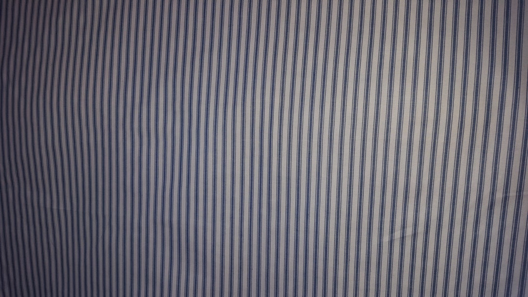 NAVY Blue and White Cotton TICKING STRIPE Drapery Upholstery Fabric, 20 ...
