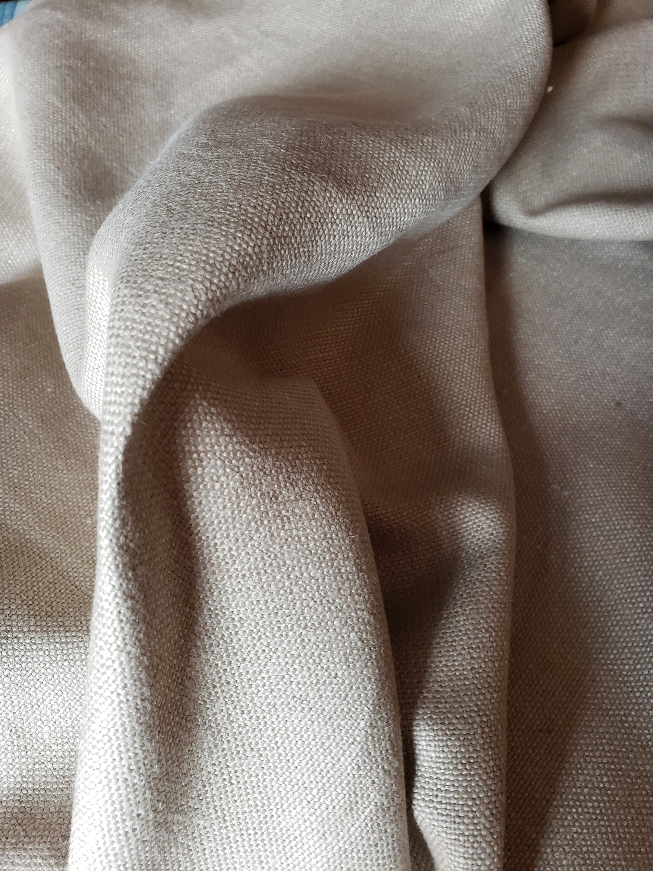 NATURAL Gray Beige LINEN Woven by COVINGTON Drapery Upholstery Fabric ...