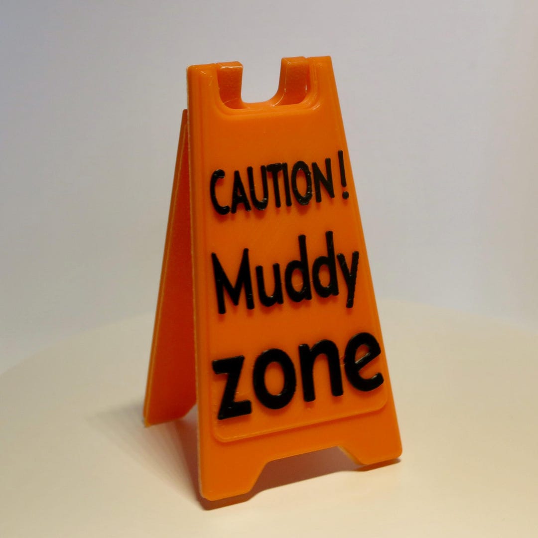 Muddy Zone / Potty Pottery Zone / Desk / Workspace Warning Sign - Etsy