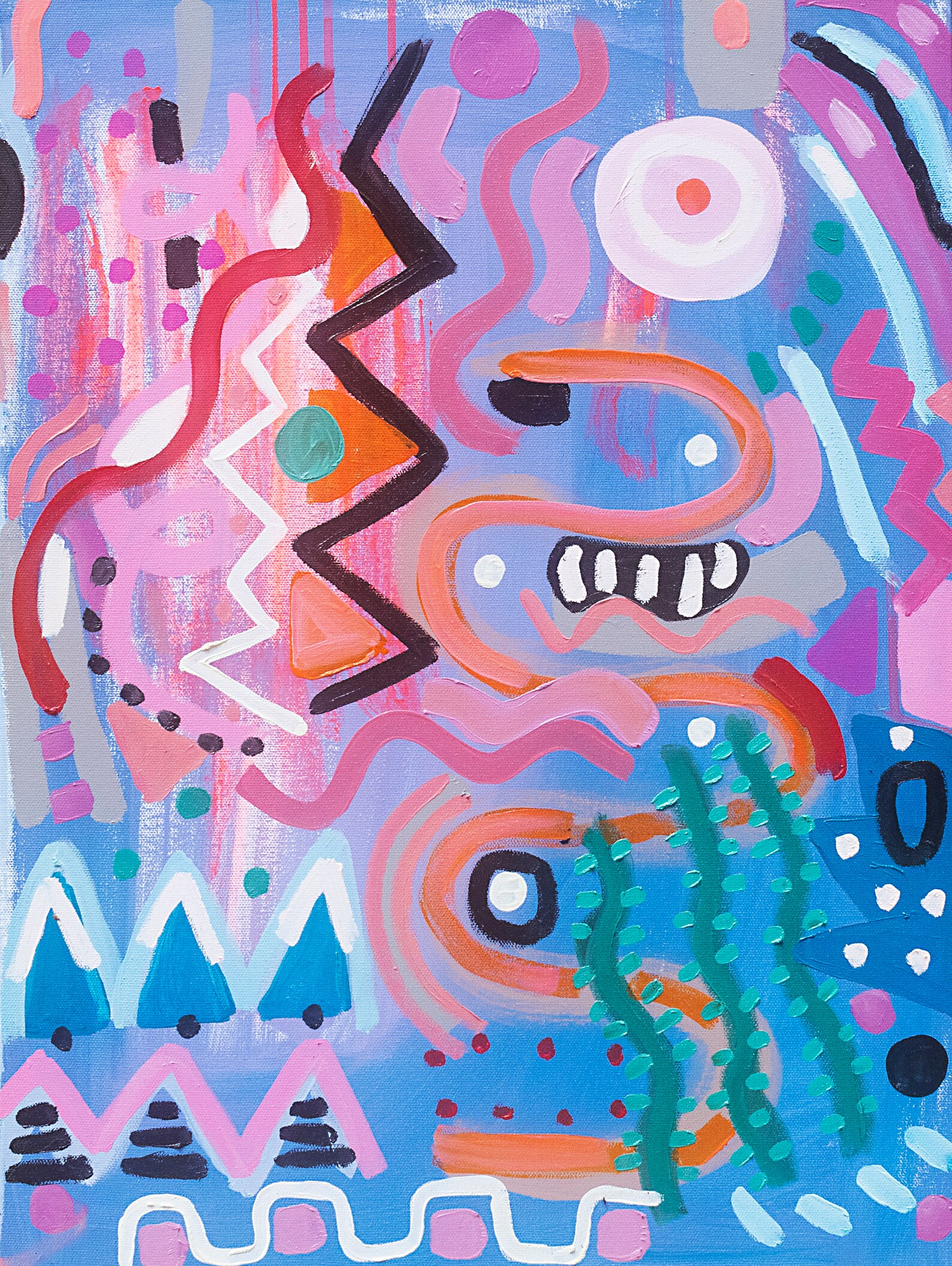 DEEP SEA SONG Original Abstract Art Oil Painting on Canvas 24 - Etsy
