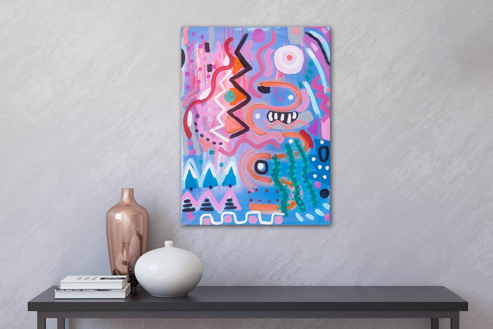 DEEP SEA SONG Original Abstract Art Oil Painting on Canvas 24 - Etsy