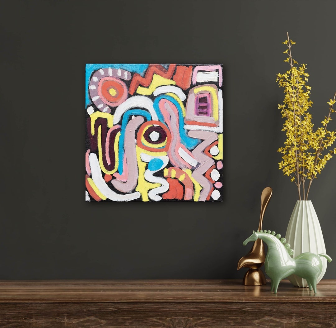 Abstract Oil PAINTING Original Art on Canvas 12 X 12 DIVINATION WALK - Etsy