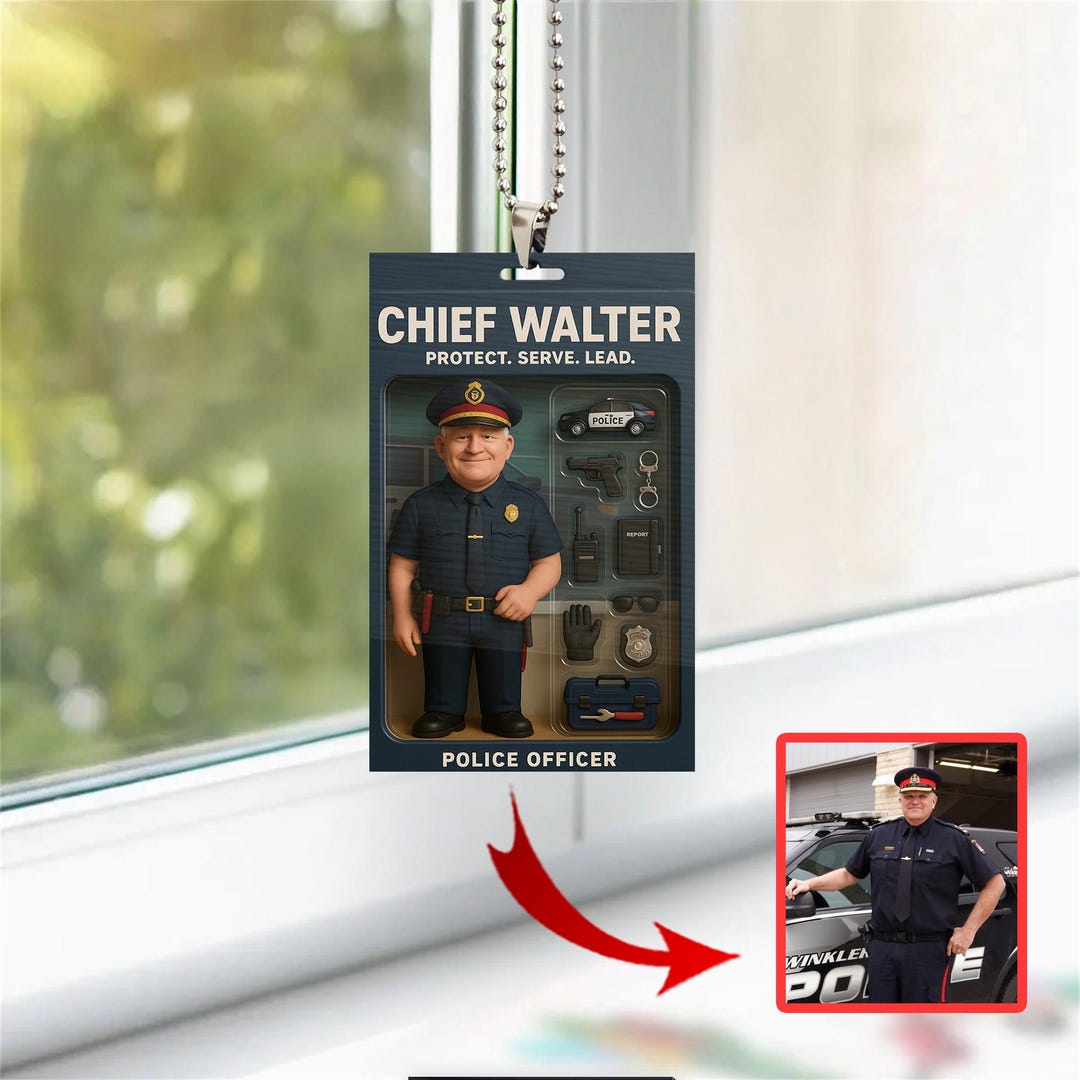 Custom Police Officer Ornament for Dad – Personalized Father's Day Gift ...