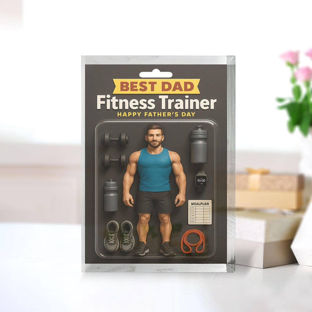 Personalized Fitness Trainer Dad Acrylic Block – Custom Father’s Day ...