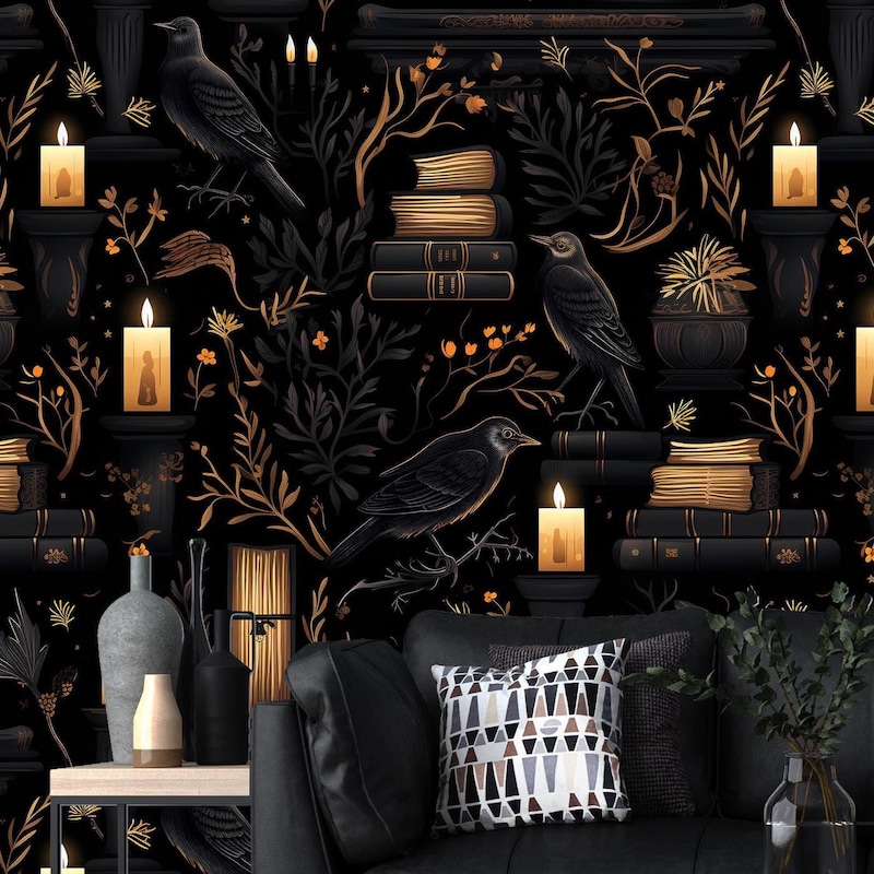 Witch Mural Wallpaper - Etsy