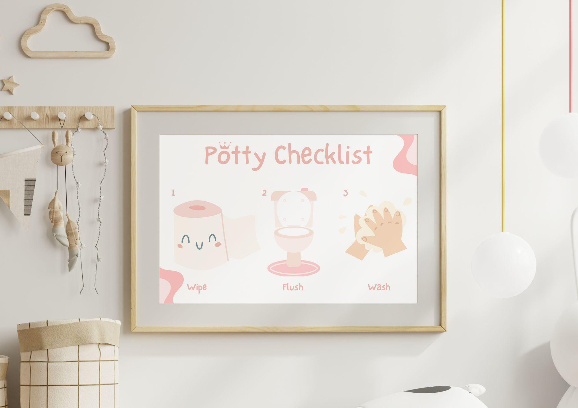 Potty Checklist for Kids / Potty Reminders / Toilet Rules for Children ...