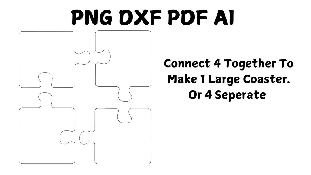 Square Puzzle Connectable Pattern Template for Small or One Large ...
