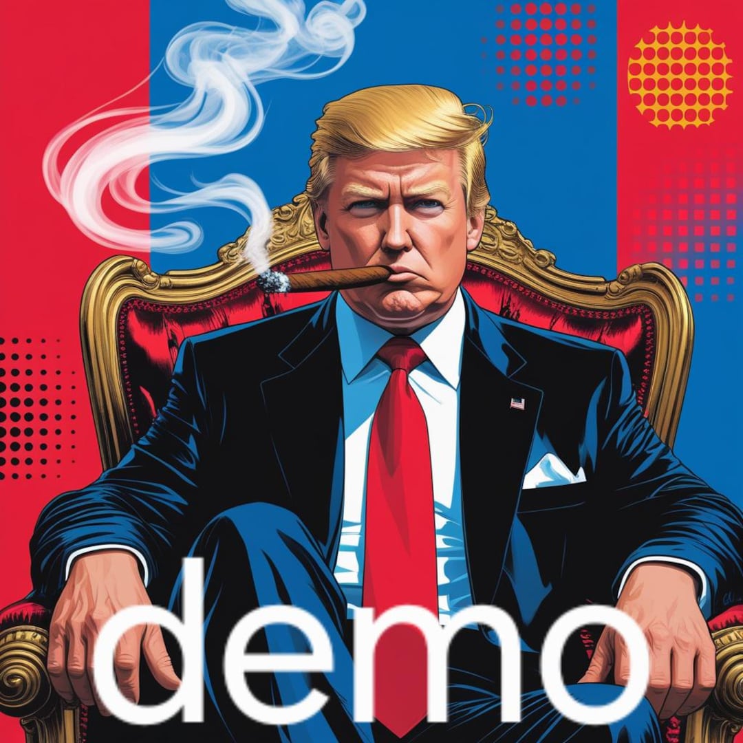 Donald Trump Smoking Cigar Digital File. Great for Printing, T-shirt ...