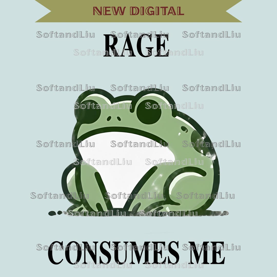 Rage Consumes Me Frog Png, Frog Pond Png, Meme Frog Png, Nature Lover ...