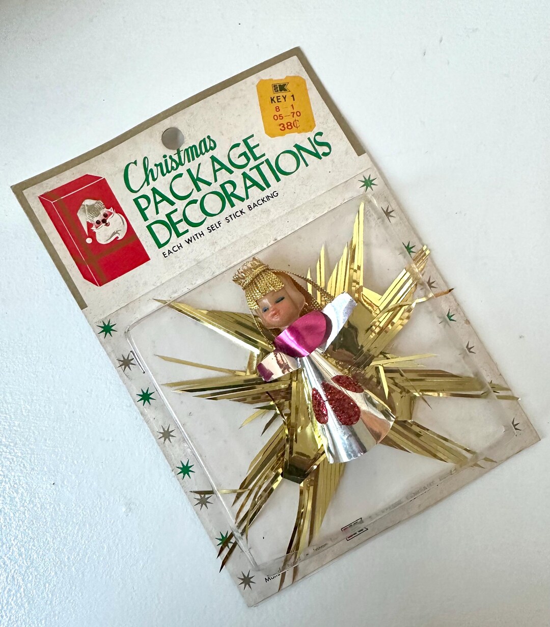 Vintage SS Kresge Foil Angel Christmas Package Decoration - Etsy
