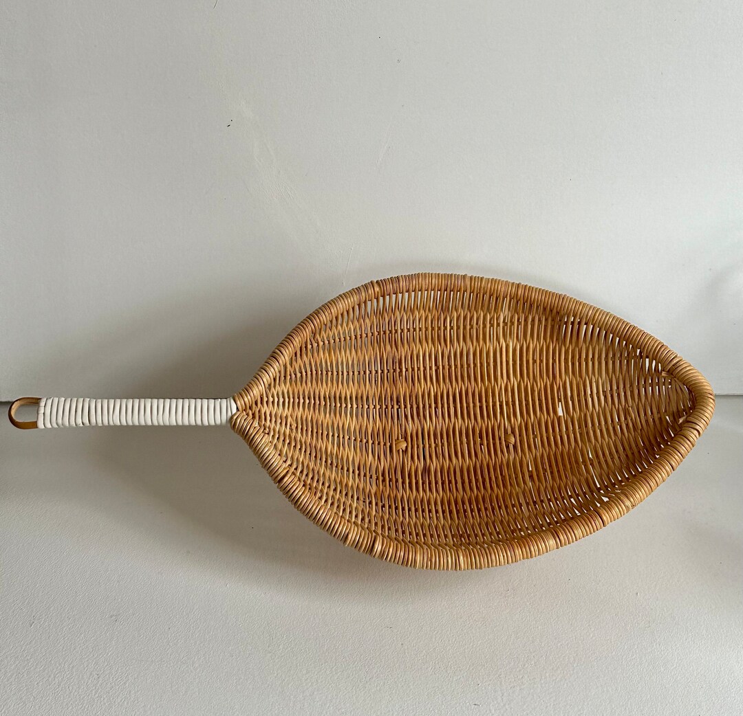Wicker/rattan Lacing Wrapped Handled Rice Scoop - Etsy