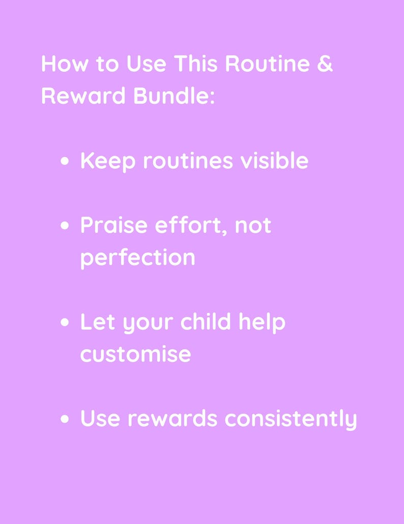 Editable Kids Morning and Evening Routine Bundle | Reward Charts ...