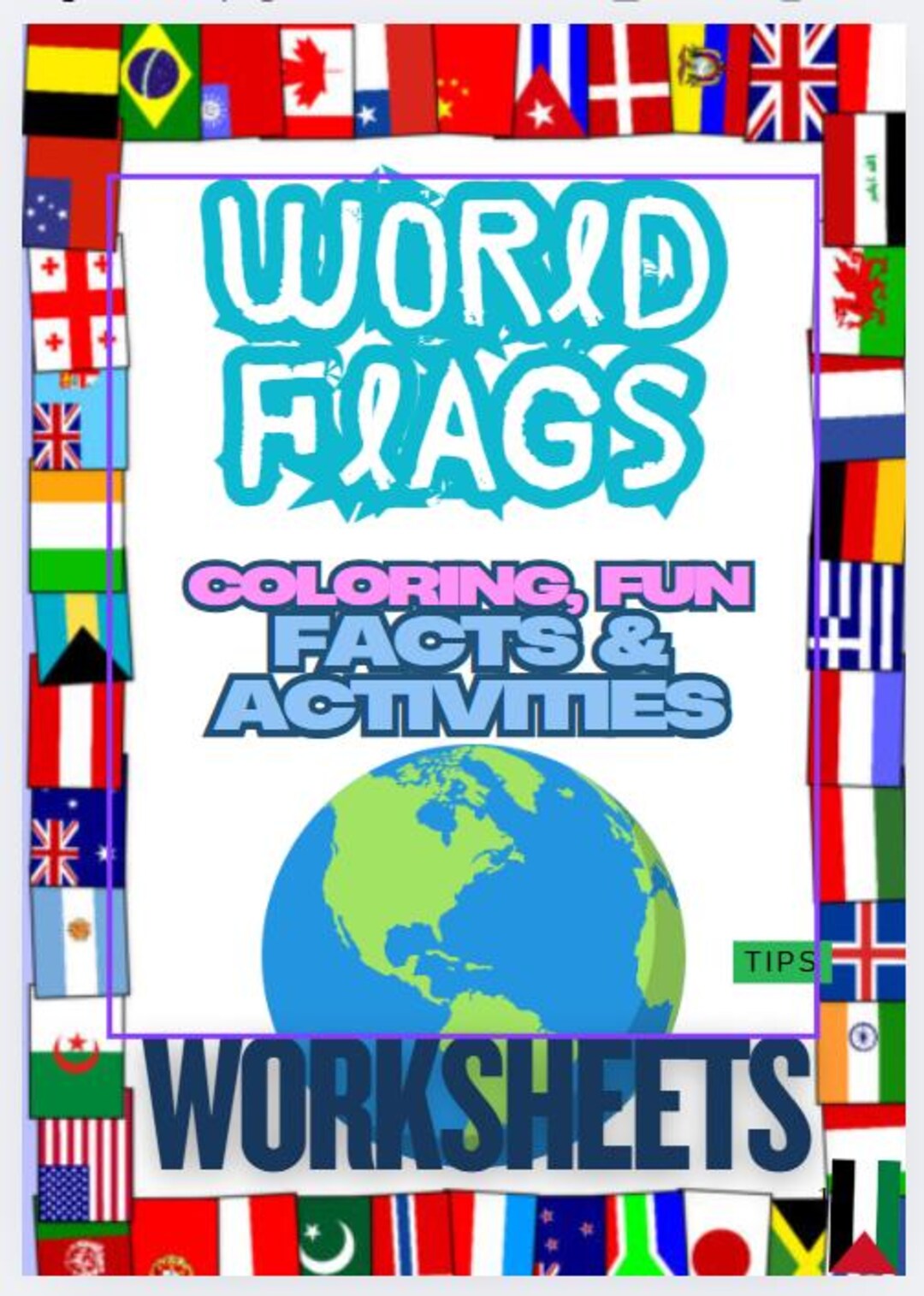 World Flag Coloring, Fun Facts, Activities, Instant Download Worksheets ...