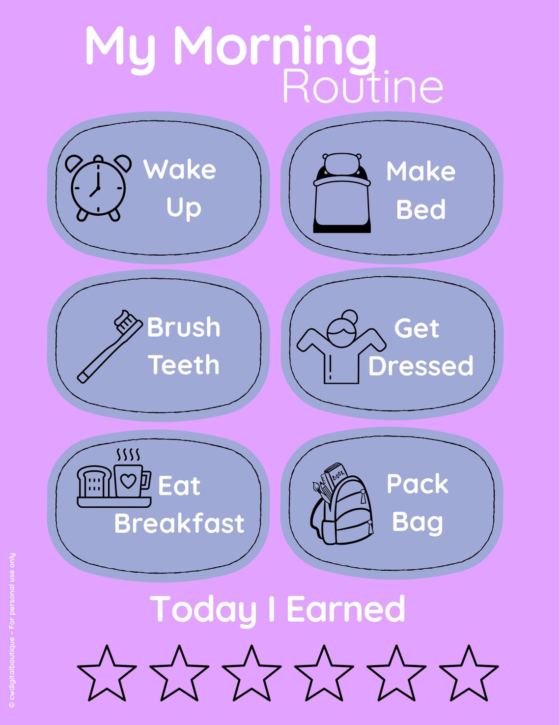 Editable Kids Morning and Evening Routine Bundle | Reward Charts ...
