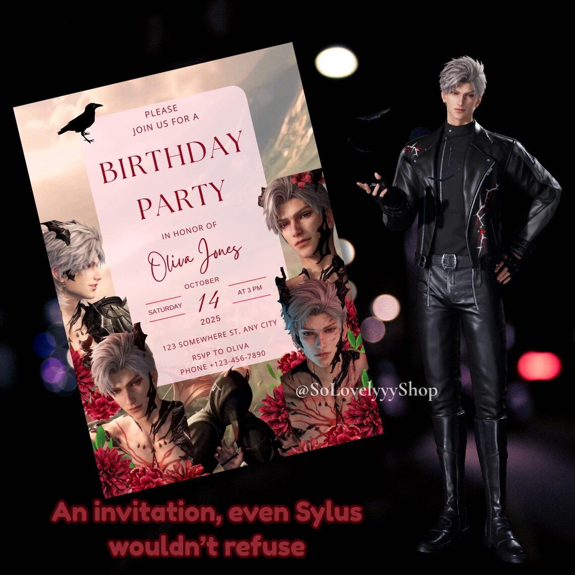 Sylus Birthday Invitation, Editable Party Invite, Instant Download, Themed Birthday Template ...