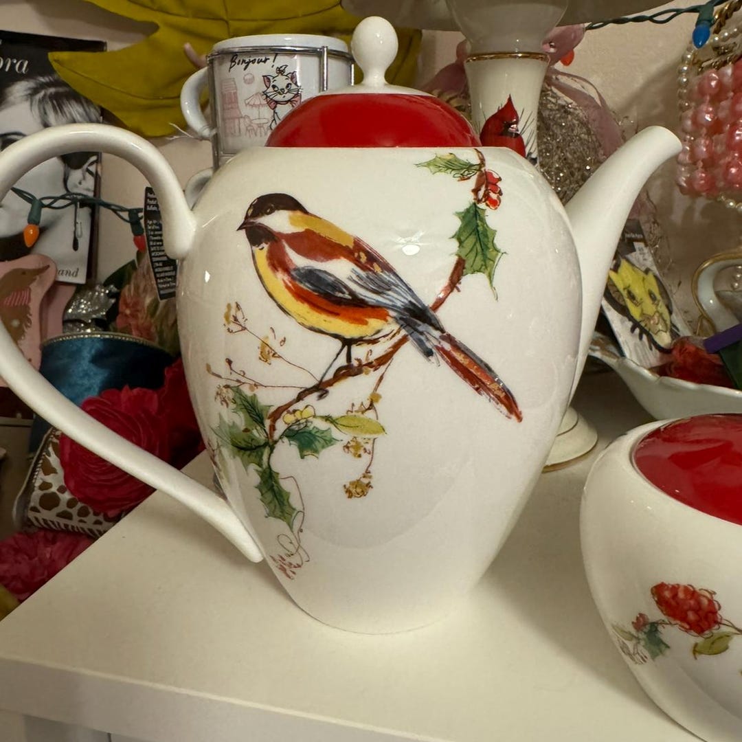 LENNOX "winter Song" Coffee Pot & Lid - Etsy