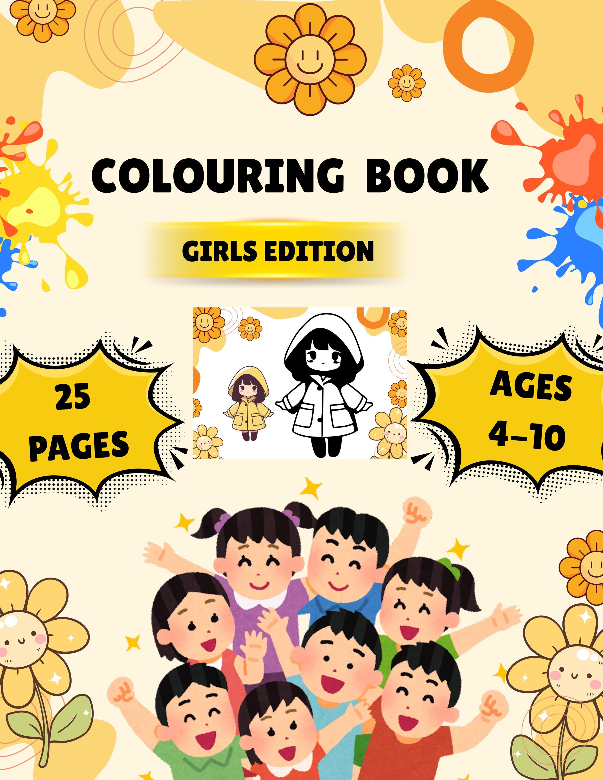 25 Girls Edition Coloring Pages, Instant Download, Fun Digital Coloring ...