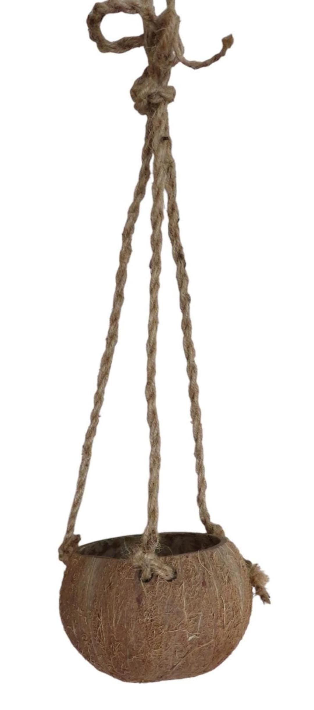 Coco Hanging-coconut Hanger–plant Hanger–flower Pot–handmade–natural ...
