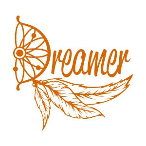 Dreamer Dreamcatcher Cuttable Design SVG PNG DXF & Eps Designs Cameo ...