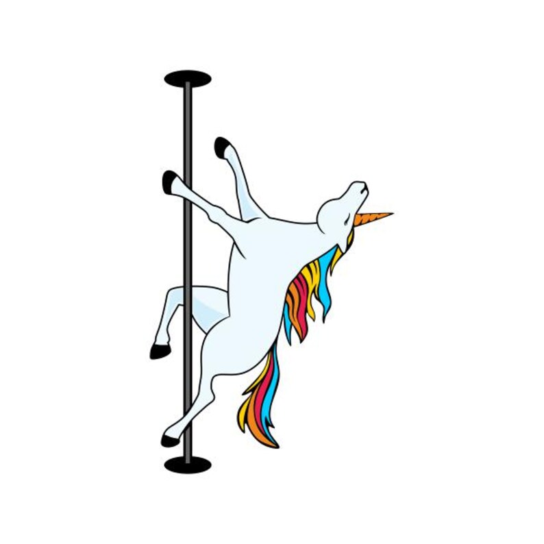 Pole Dancing Unicorn Cuttable Design SVG PNG DXF & Eps Designs Cameo ...